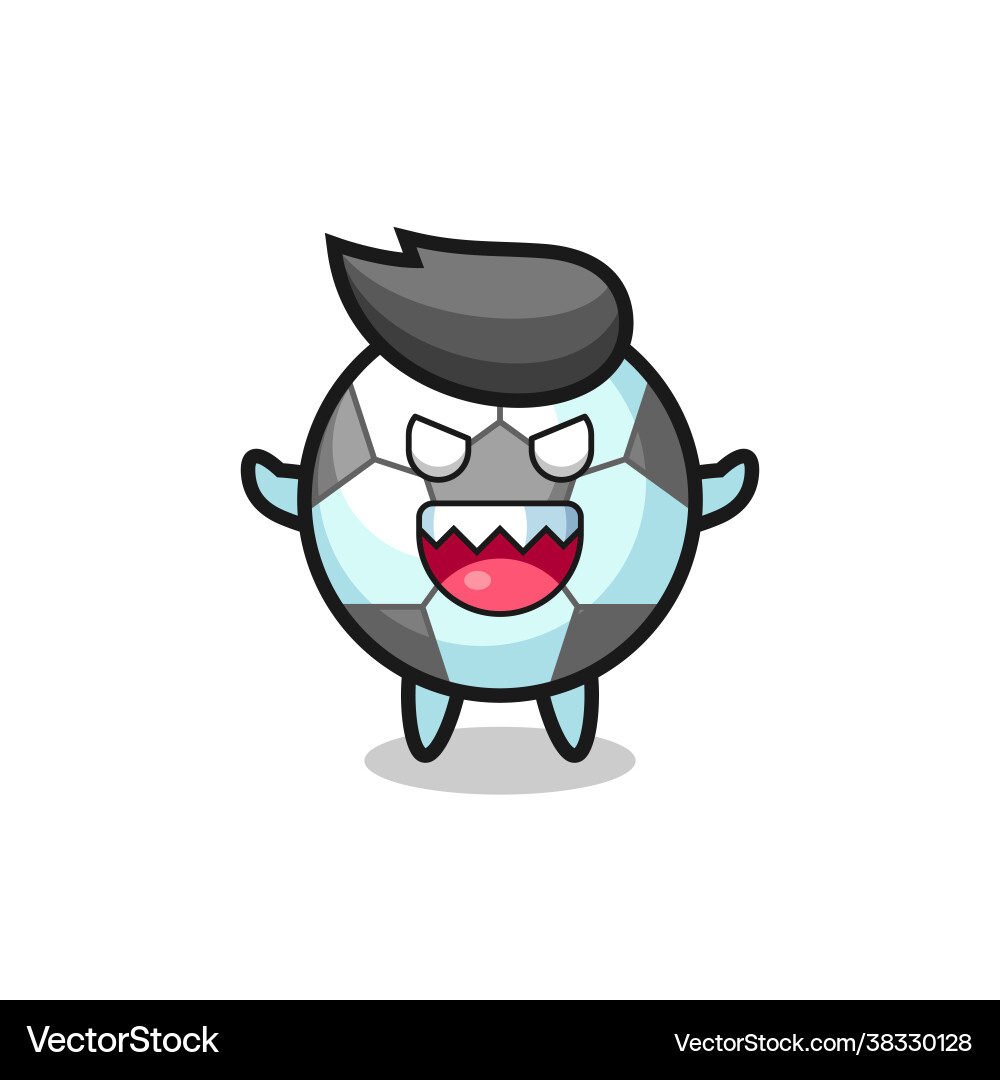 Evil football mascot character Royalty Free Vector Image