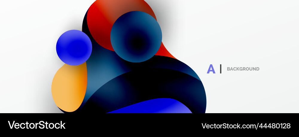 Flowing geometric shapes minimalist abstract Vector Image