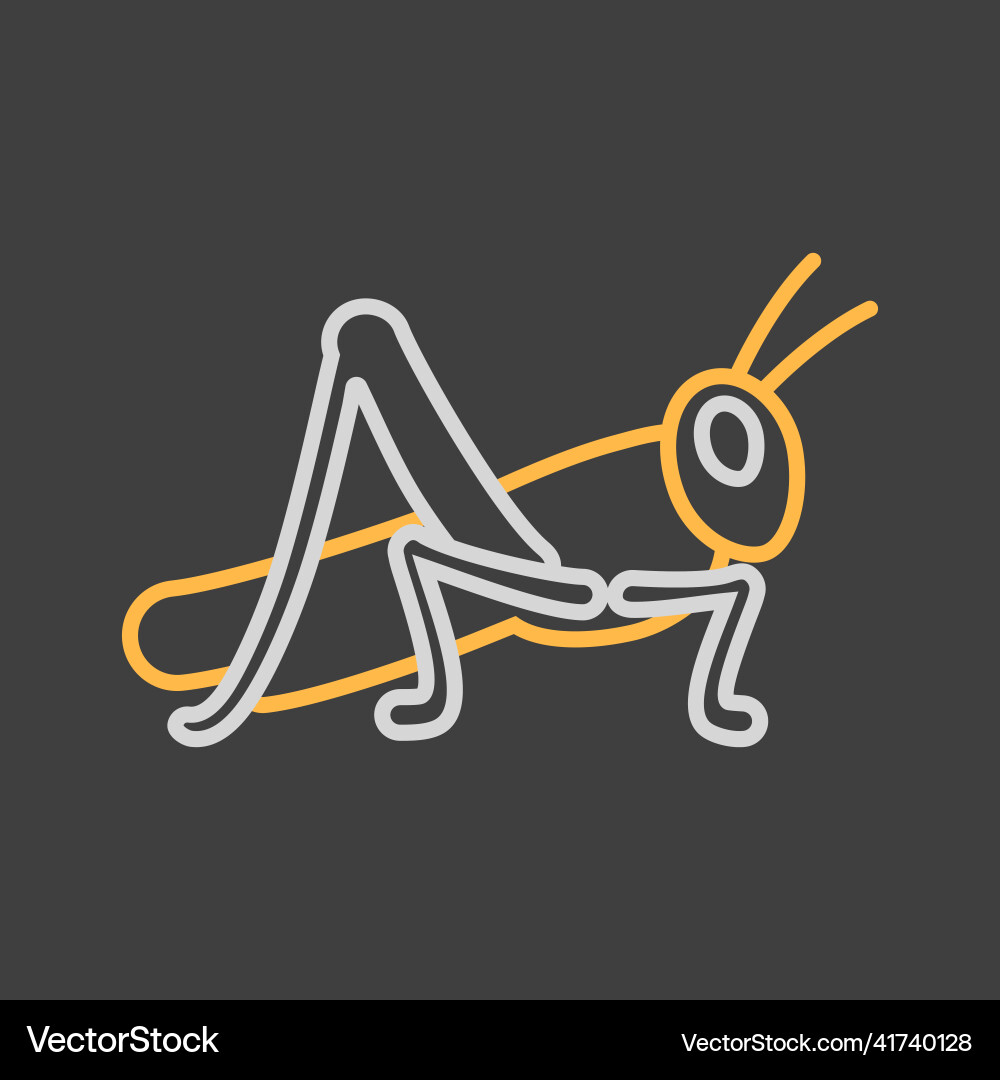 Grasshopper locust icon agriculture sign graph Vector Image