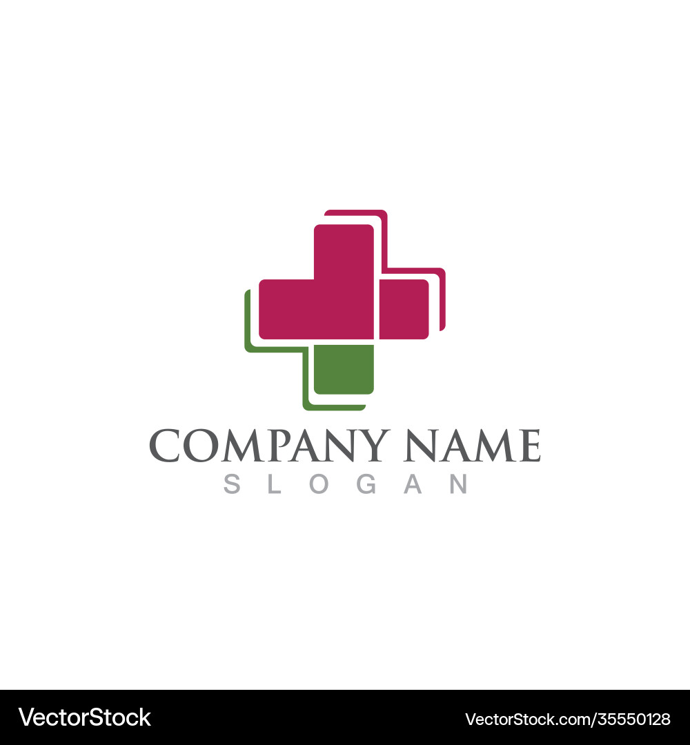 Hospital logo and symbol image template Royalty Free Vector