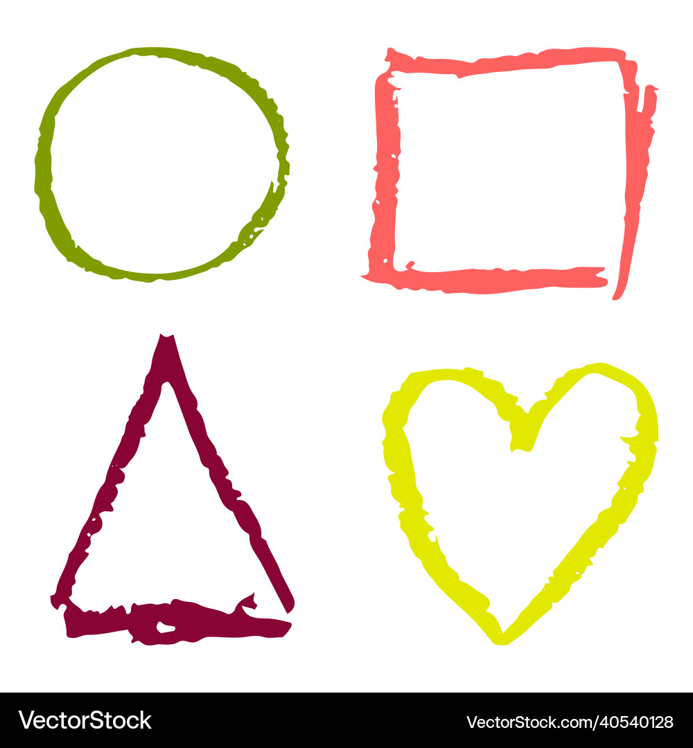 Icon in hand draw style drawing with wax crayons Vector Image