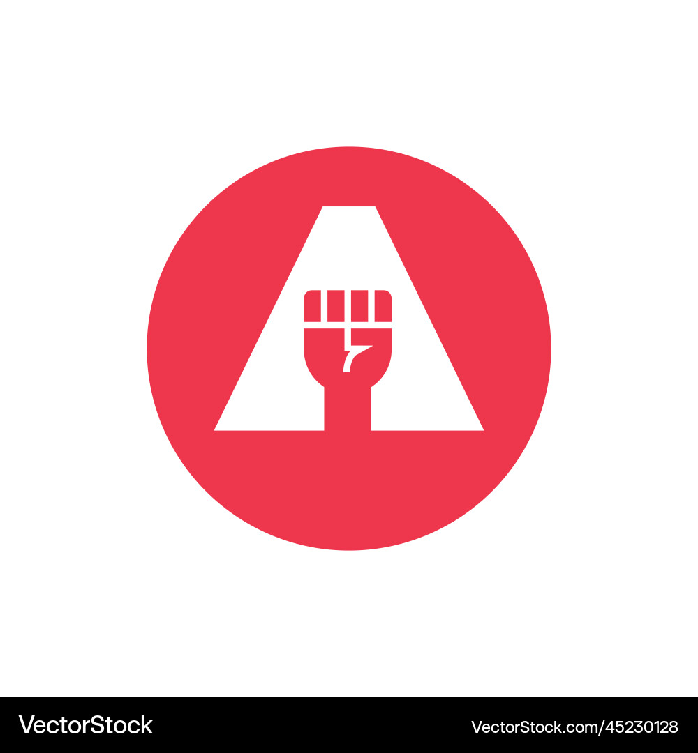 Letter a fist logo icon design template Royalty Free Vector