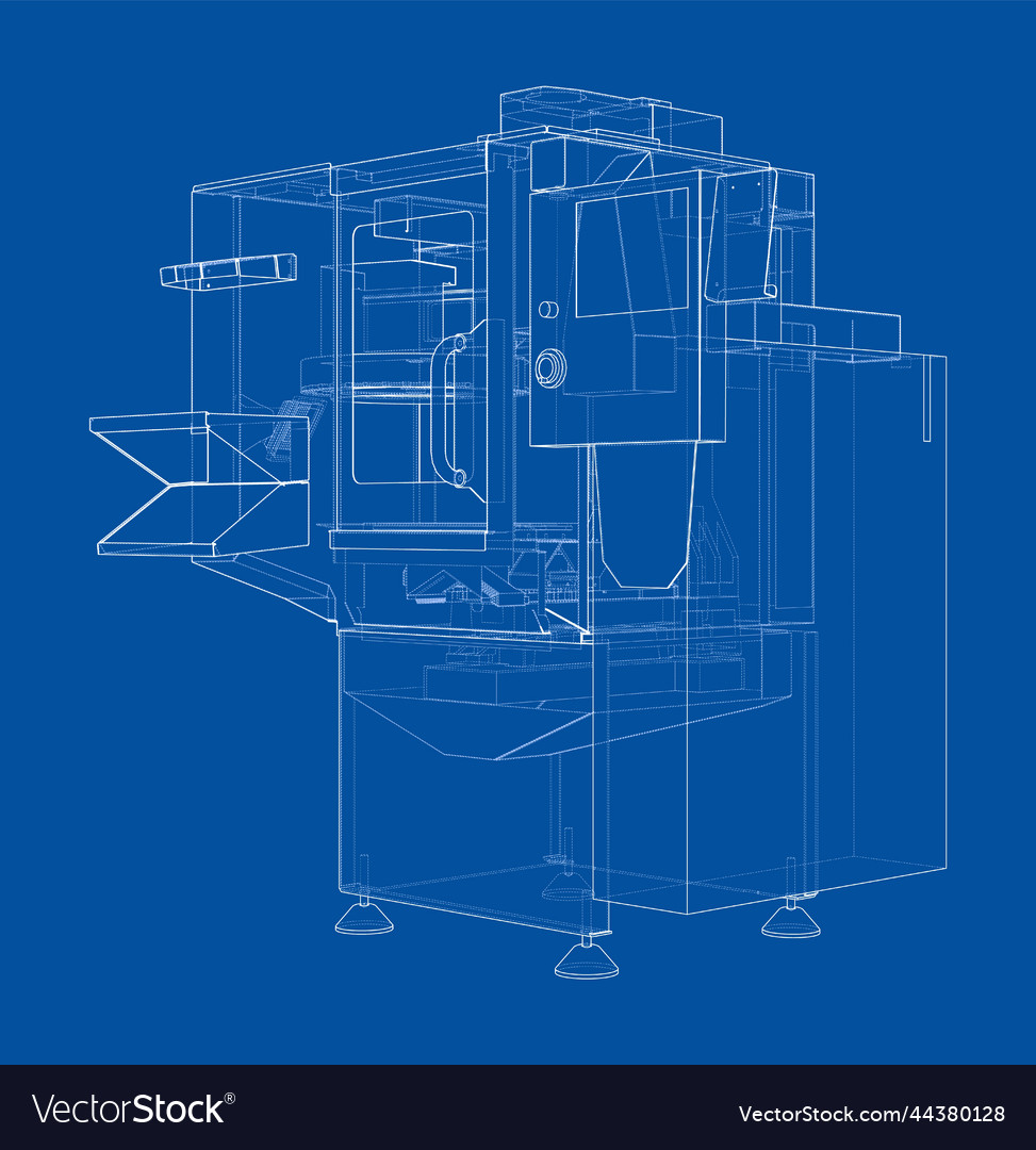 Metalworking cnc milling machine Royalty Free Vector Image