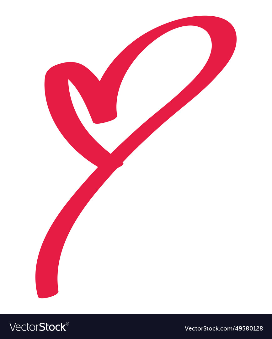 Scribbled heart Royalty Free Vector Image - VectorStock