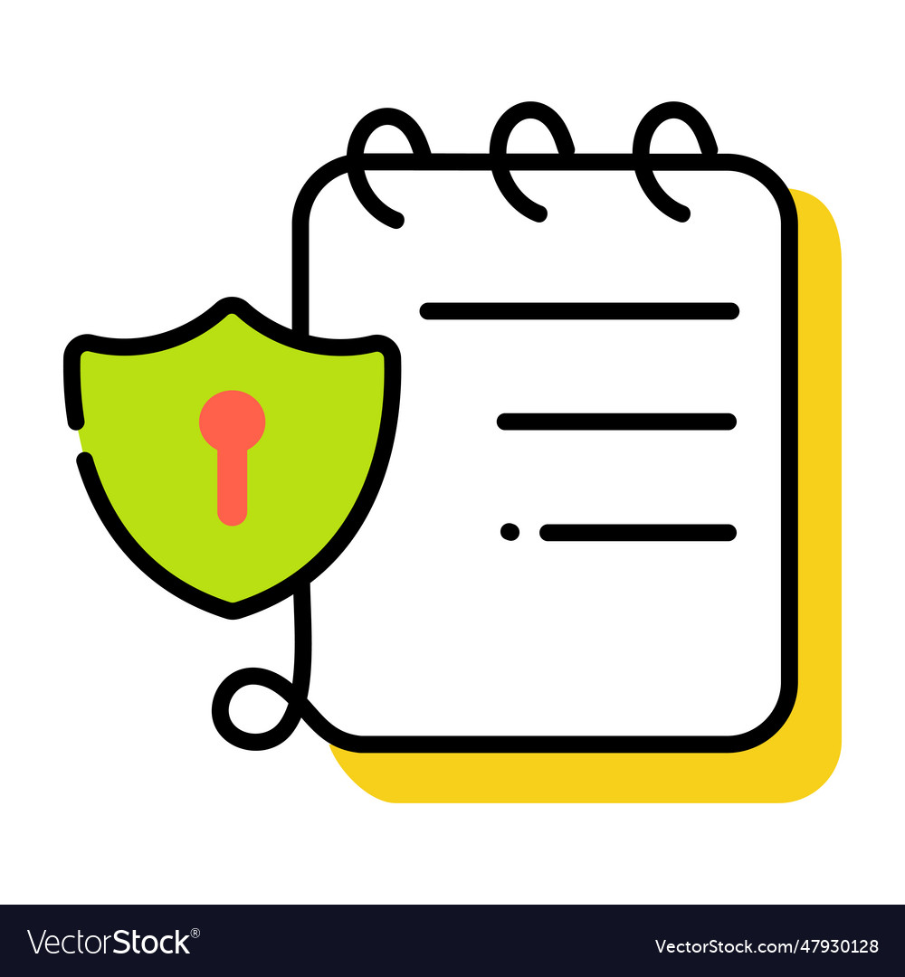 Secure notes Royalty Free Vector Image - VectorStock