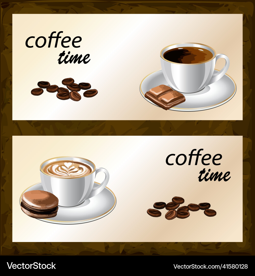 Set of banners with coffee Royalty Free Vector Image