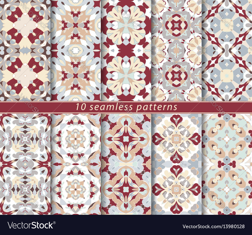 Set of seamless pattern Royalty Free Vector Image