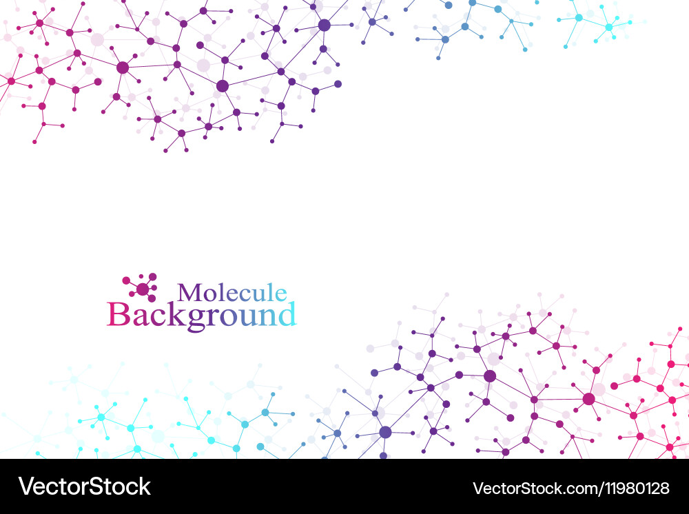 Structure molecule dna atom genetic and chemical Vector Image