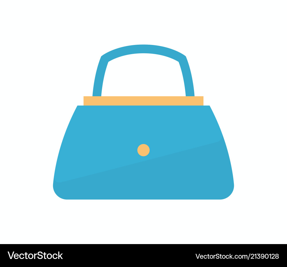Womens handbag blue fashion Royalty Free Vector Image