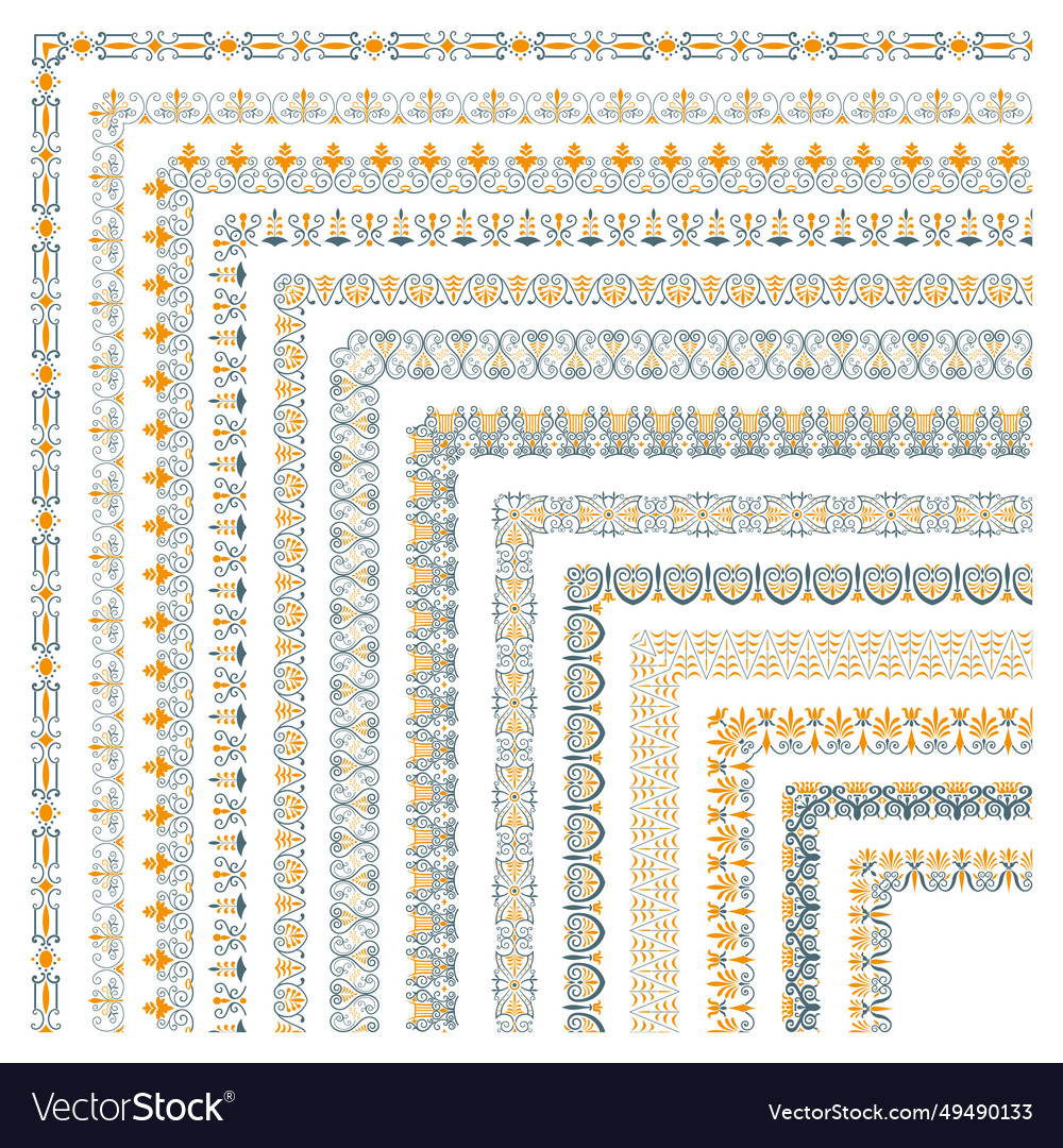 4076 set borders Royalty Free Vector Image - VectorStock