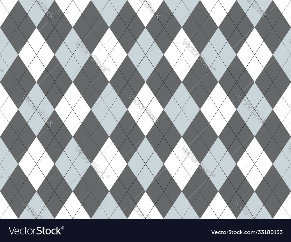 Argyle pattern seamless fabric texture background Vector Image