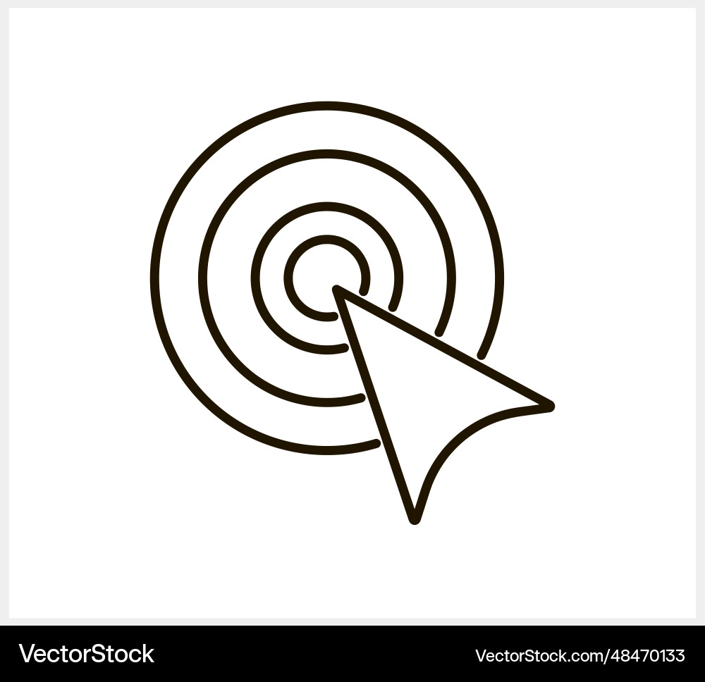 Arrow in aim idea concept sign winner goal Vector Image