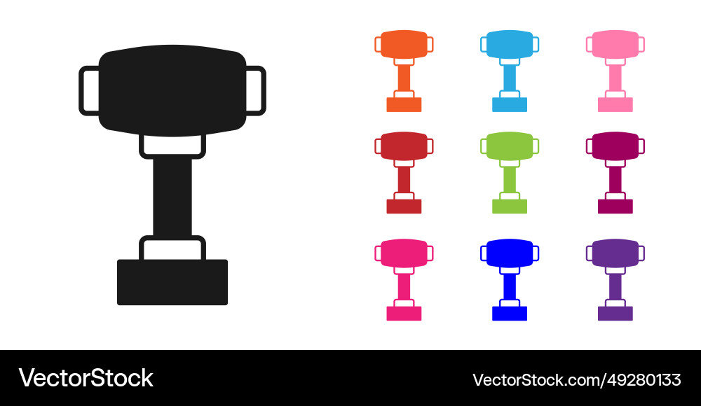 Black gear shifter icon isolated on white Vector Image