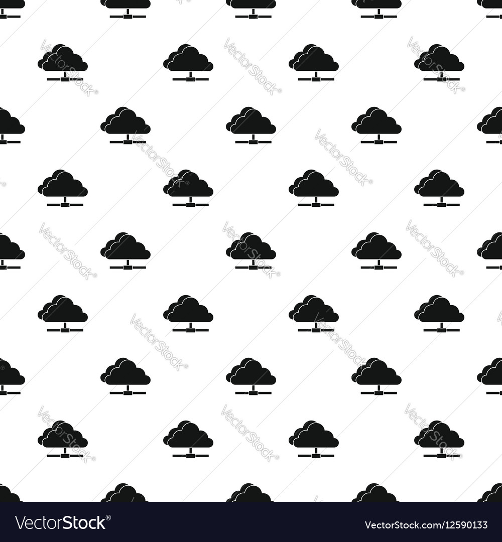 Cloud Computing Connection Pattern Simple Style Vector Image