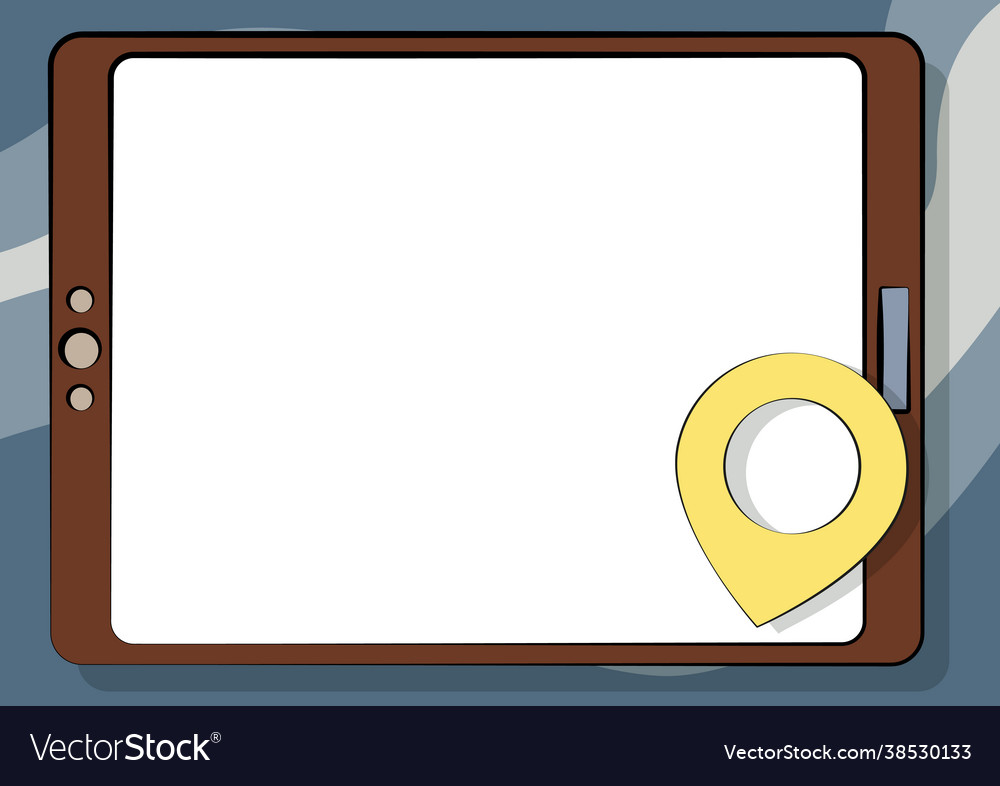 Computer tablet drawing with clear touchscreen Vector Image