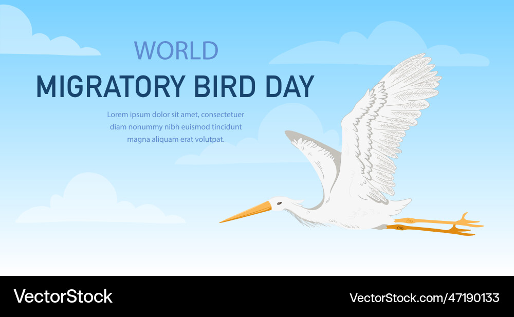 Day of migratory birds Royalty Free Vector Image