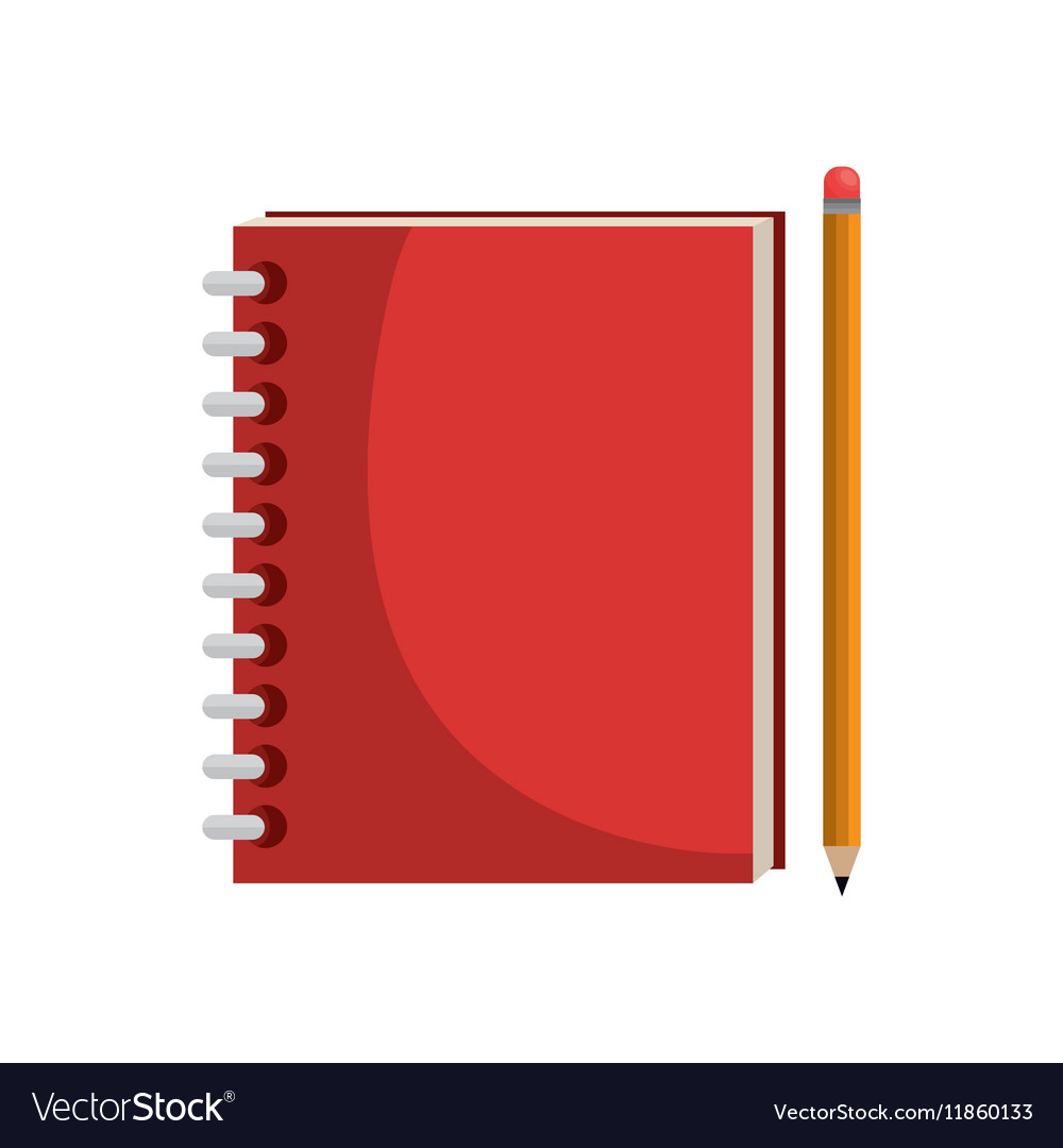 Notebook school isolated icon Royalty Free Vector Image
