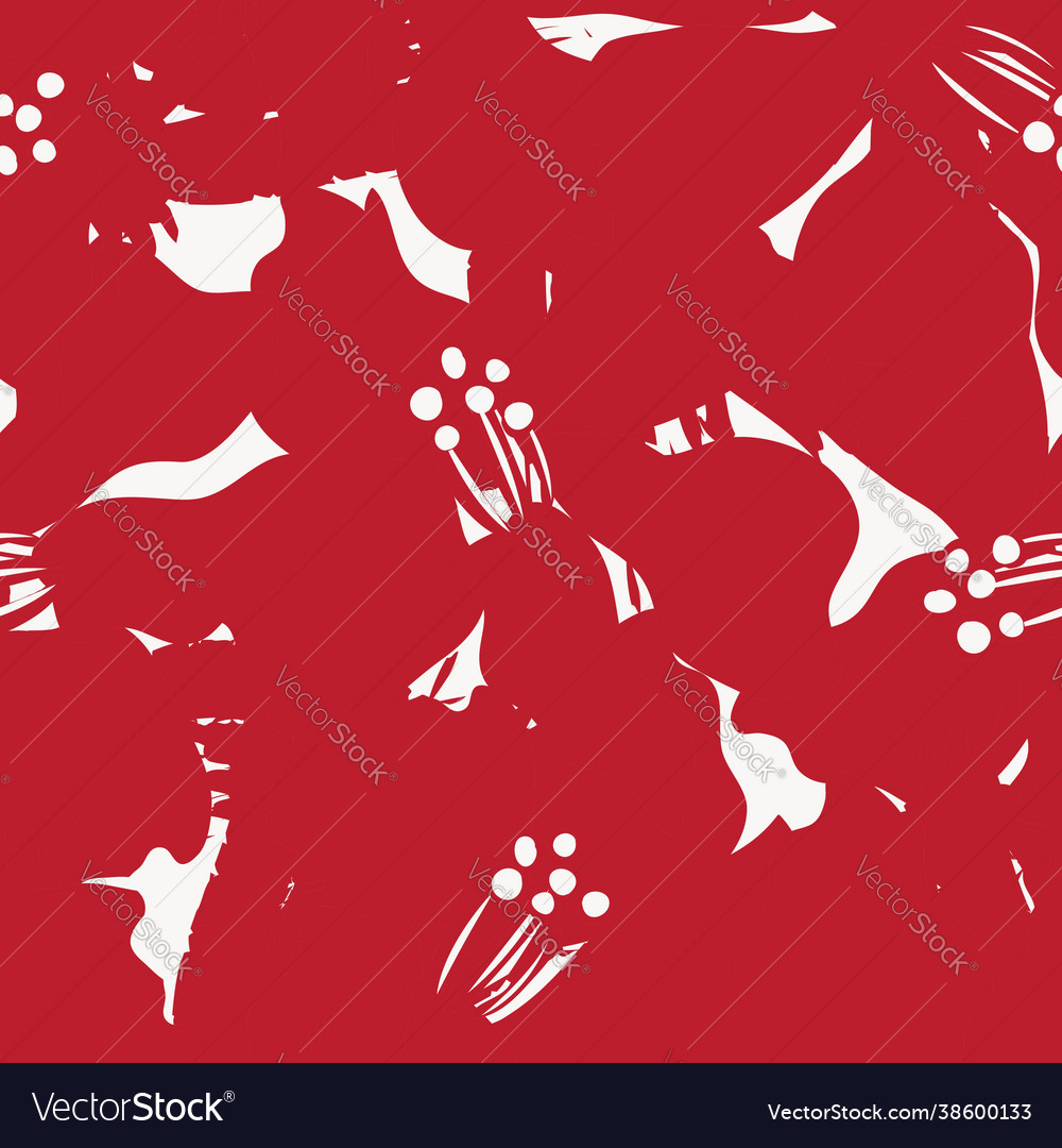 Red floral seamless pattern background Royalty Free Vector