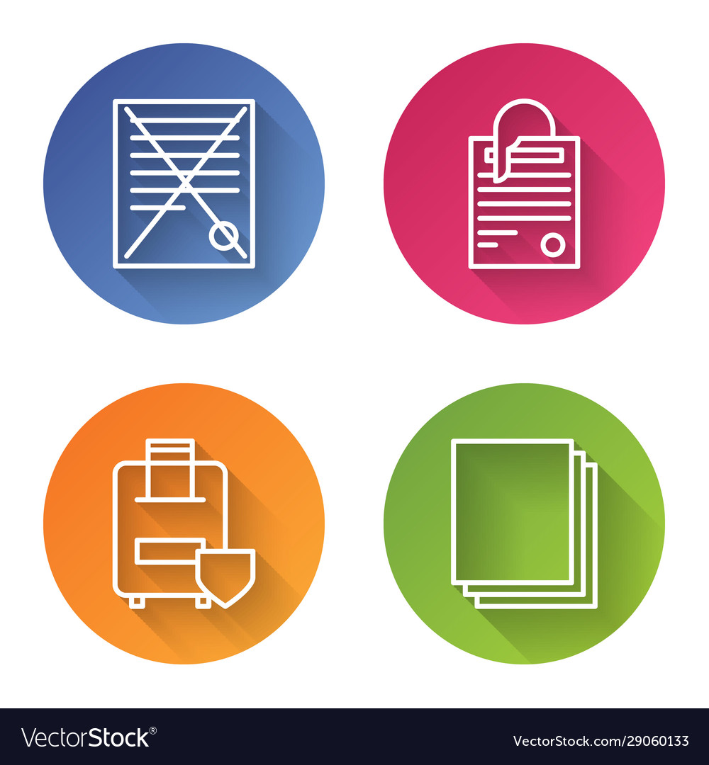 Set line delete file document file document Vector Image Set line delete file document file document Vector Image