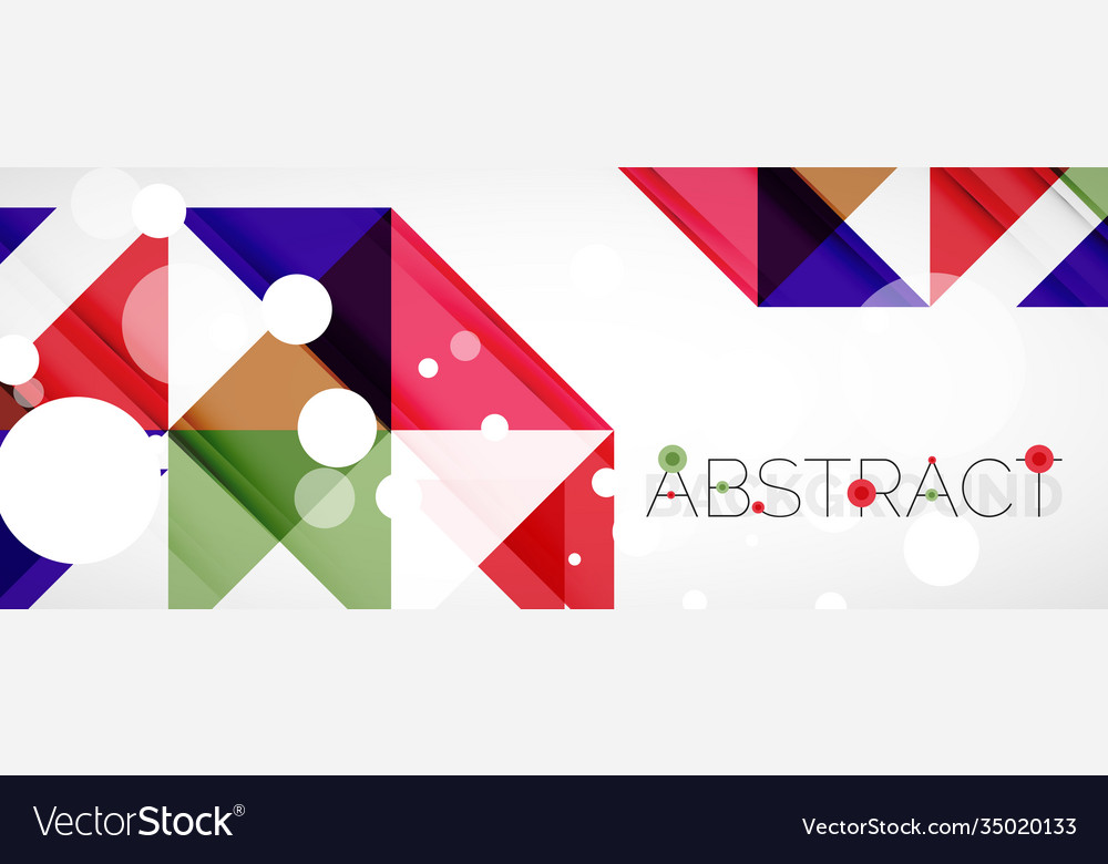Set triangle geometric backgrounds Royalty Free Vector Image