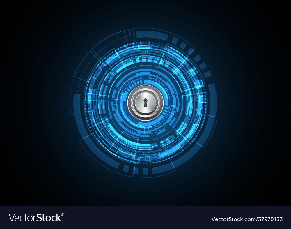 Technology abstract future lock keyhole circle Vector Image