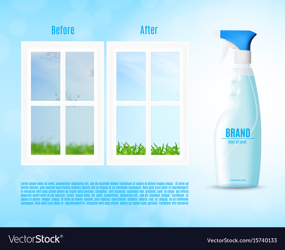 Window cleaning concept Royalty Free Vector Image
