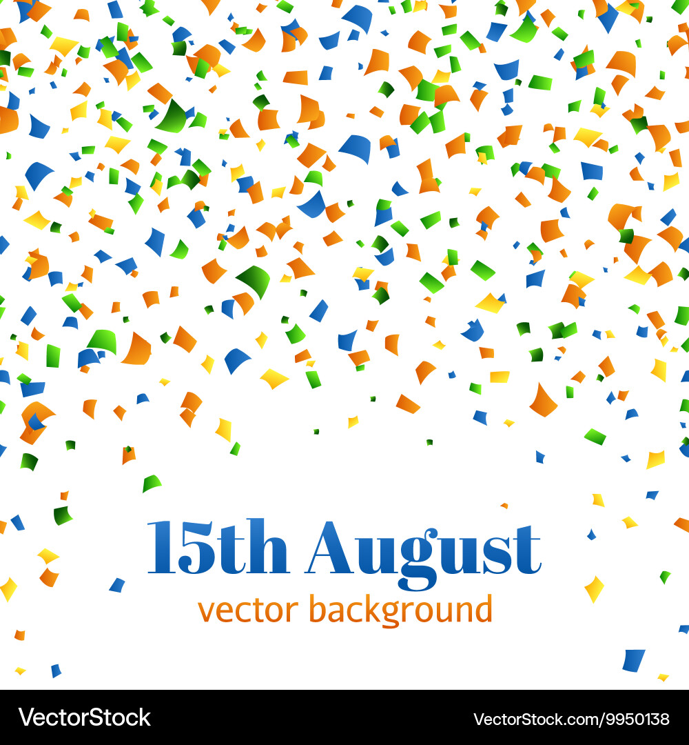15th of august - independence day celebration Vector Image