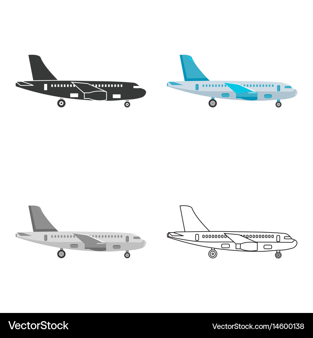 Airplane icon of for web Royalty Free Vector Image