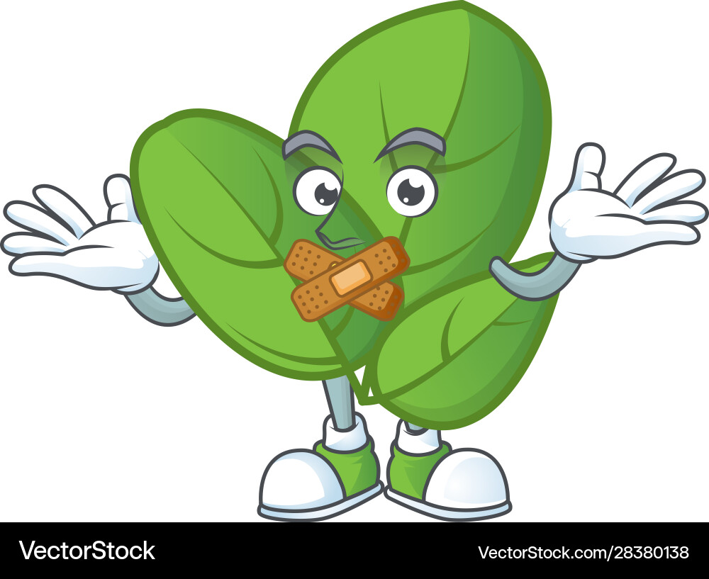 Basil cartoon character style with silent gesture Vector Image
