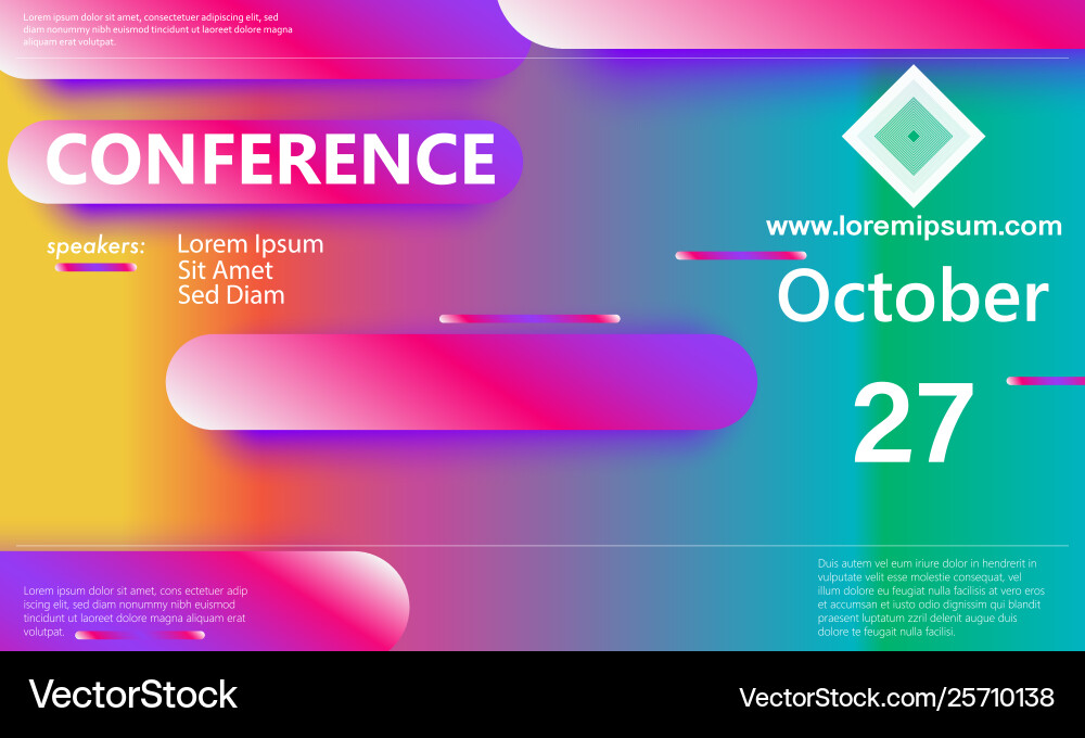 Conference announcement business background Vector Image