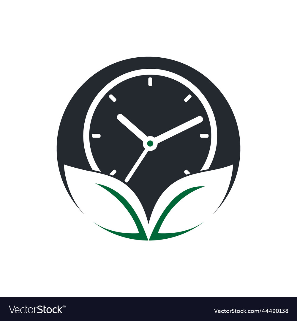 Nature time logo design template Royalty Free Vector Image Nature time logo design template Royalty Free Vector Image