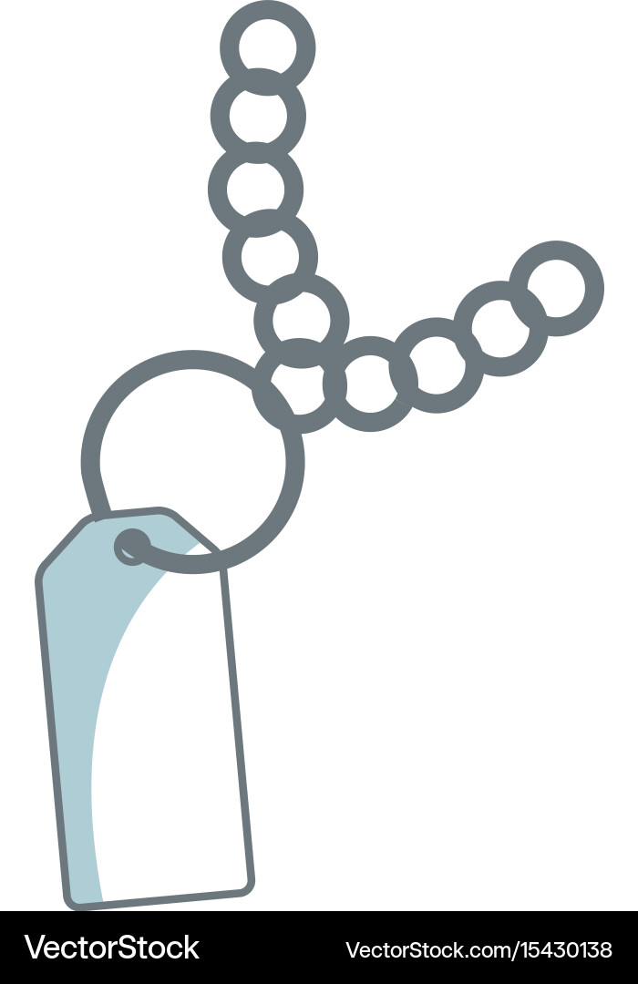 Paper tag with ring market empty with chain Vector Image