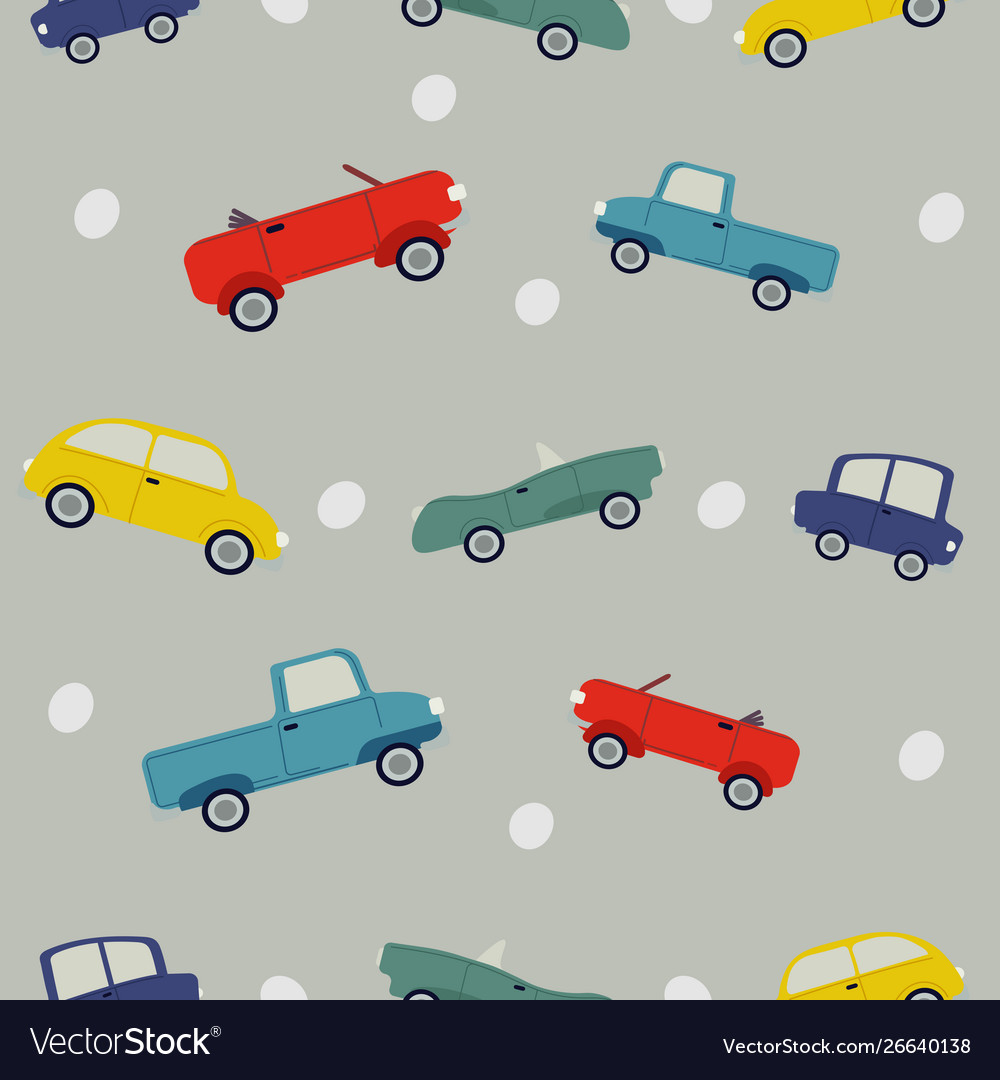 Seamless pattern car Royalty Free Vector Image