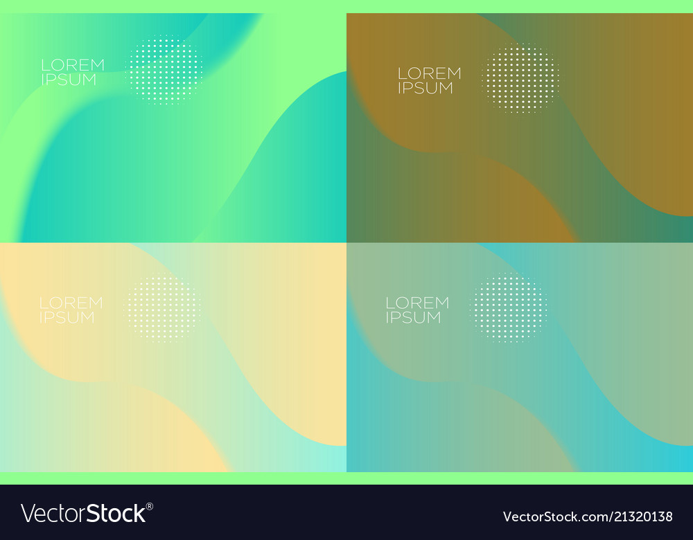 Smooth abstract colorful backgrounds set - eps10 Vector Image