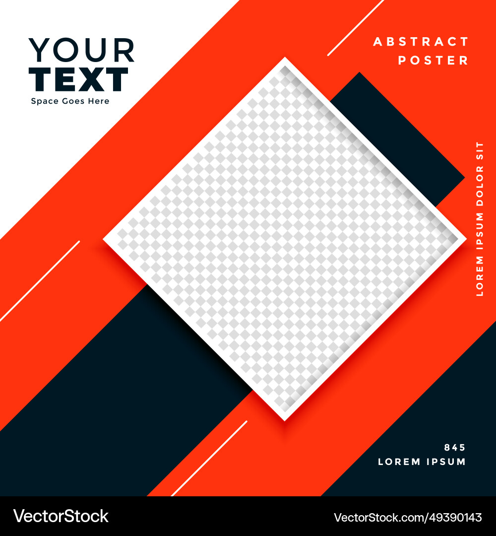 Abstract social media promotional frame template Vector Image