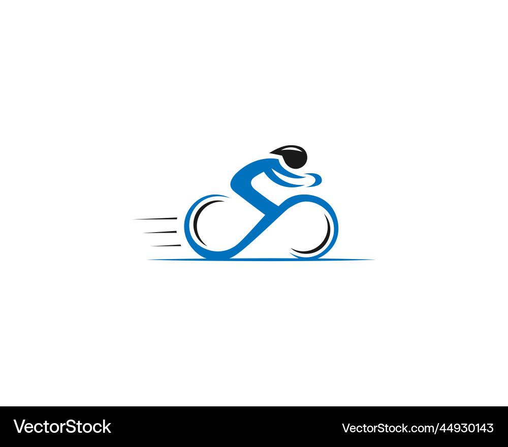 Bicycle with cycling race stylized symbol Vector Image
