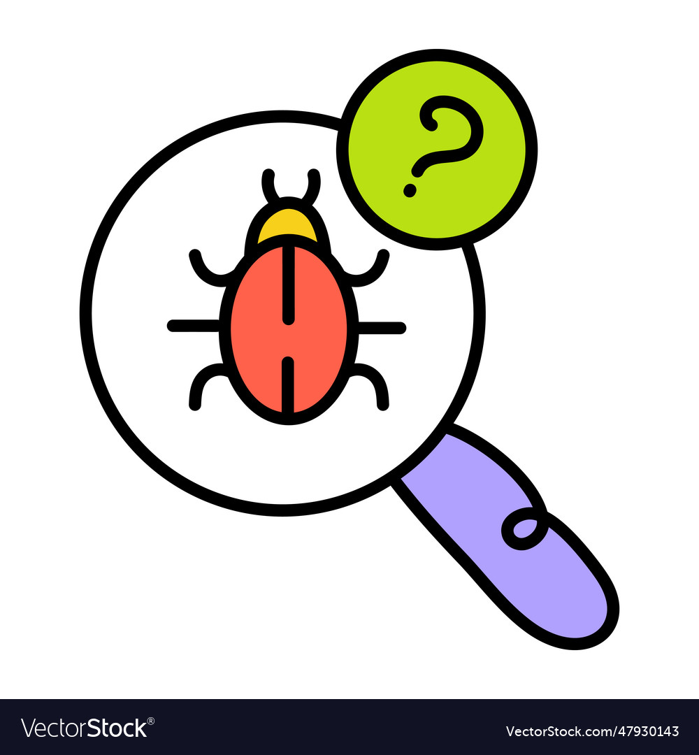 Bug search Royalty Free Vector Image - VectorStock