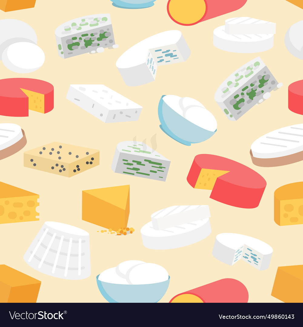 Cheese seamless pattern Royalty Free Vector Image
