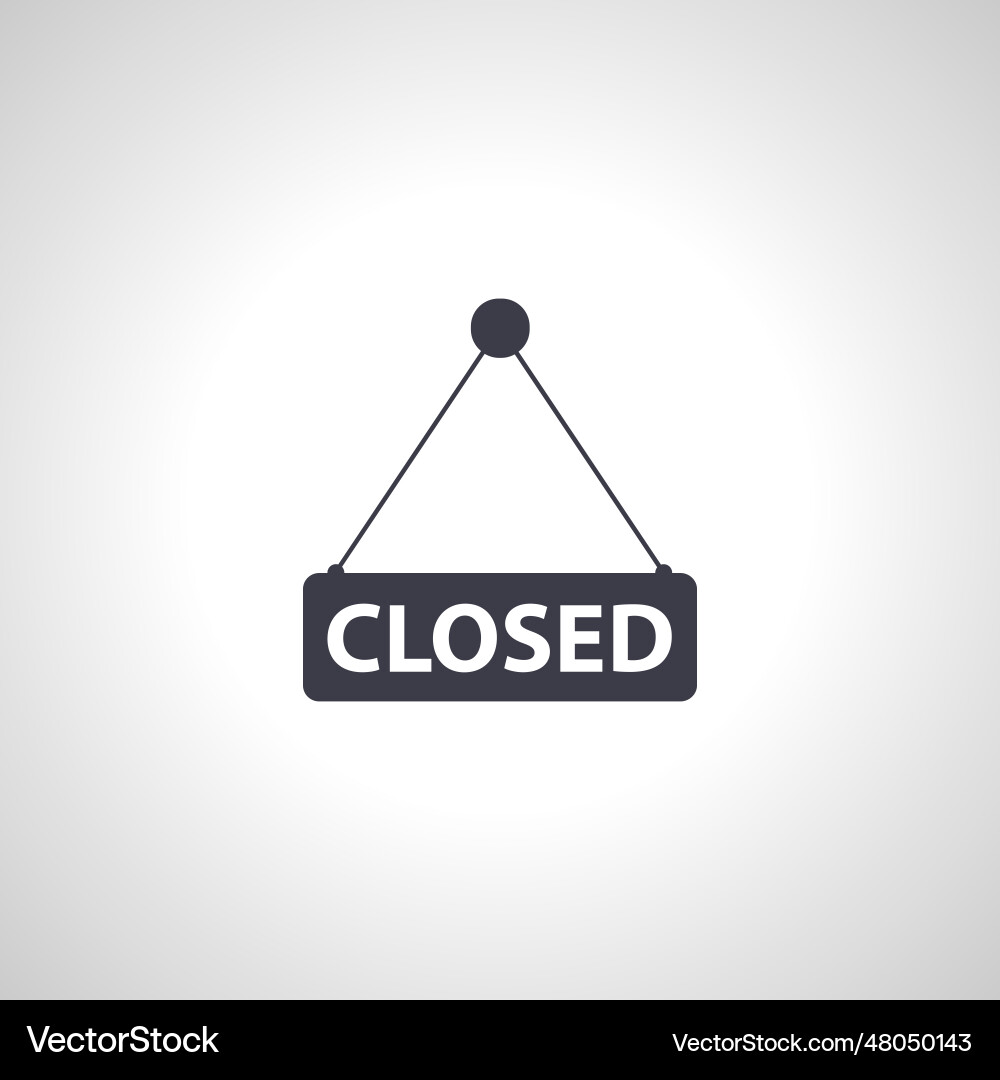 Closed store sign icon store sign icon Royalty Free Vector