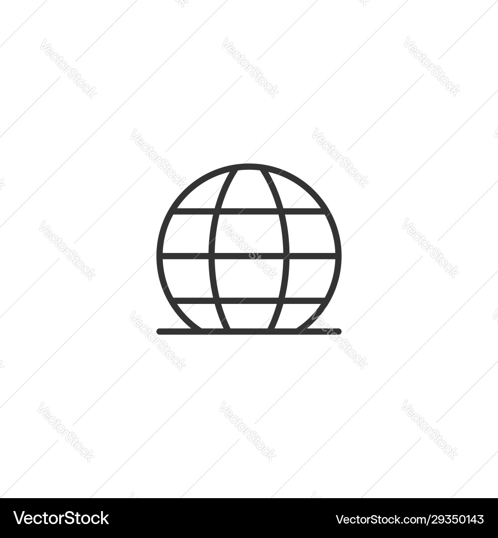 Earth planet icon in flat style globe geographic Vector Image
