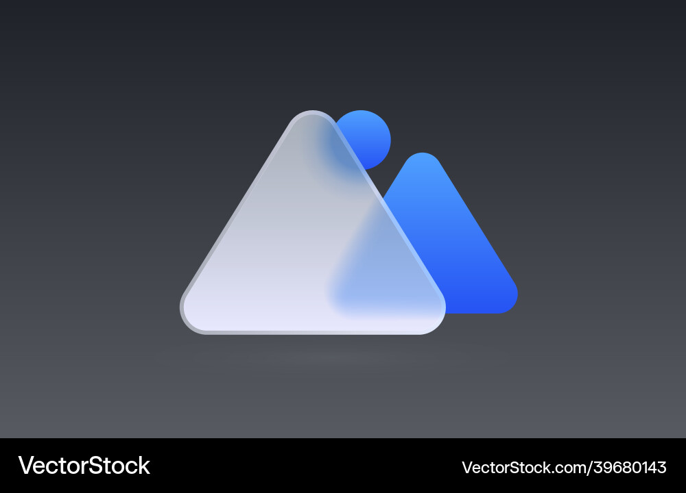 Glass file image transparent icon collection sign Vector Image