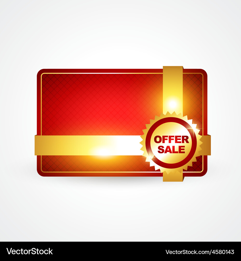 Golden offer sale Royalty Free Vector Image - VectorStock