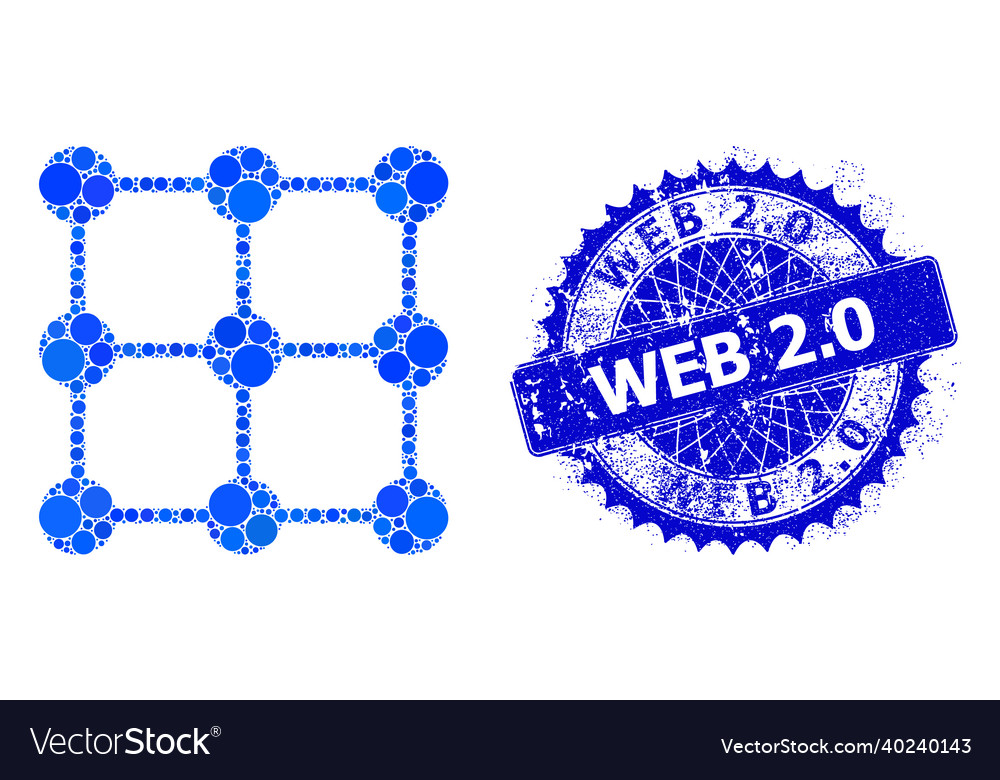 Grid nodes composition of small circles Royalty Free Vector Grid nodes composition of small circles Royalty Free Vector