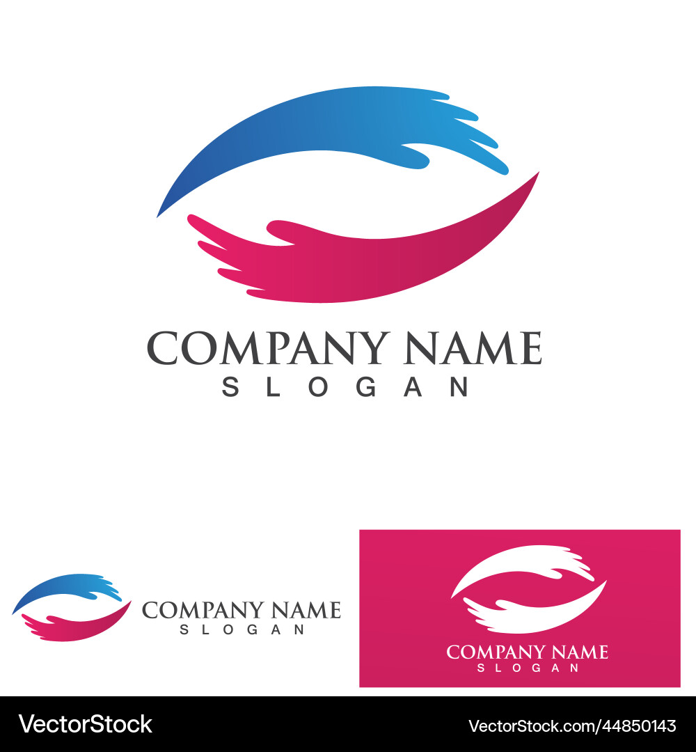 Hand care logo and symbol template eps10 Vector Image