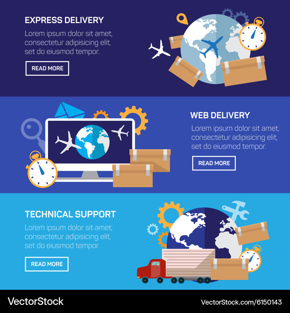 International delivery and worldwide postage Vector Image