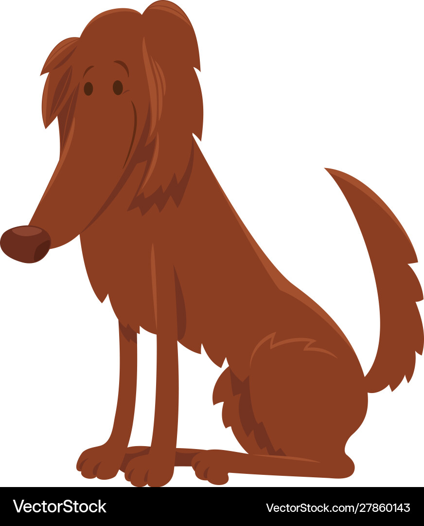 Irish setter dog cartoon character Royalty Free Vector Image