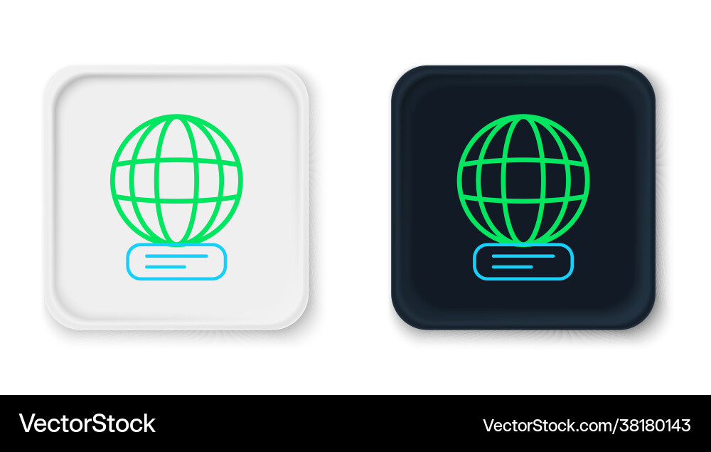 Line worldwide icon isolated on white background Vector Image