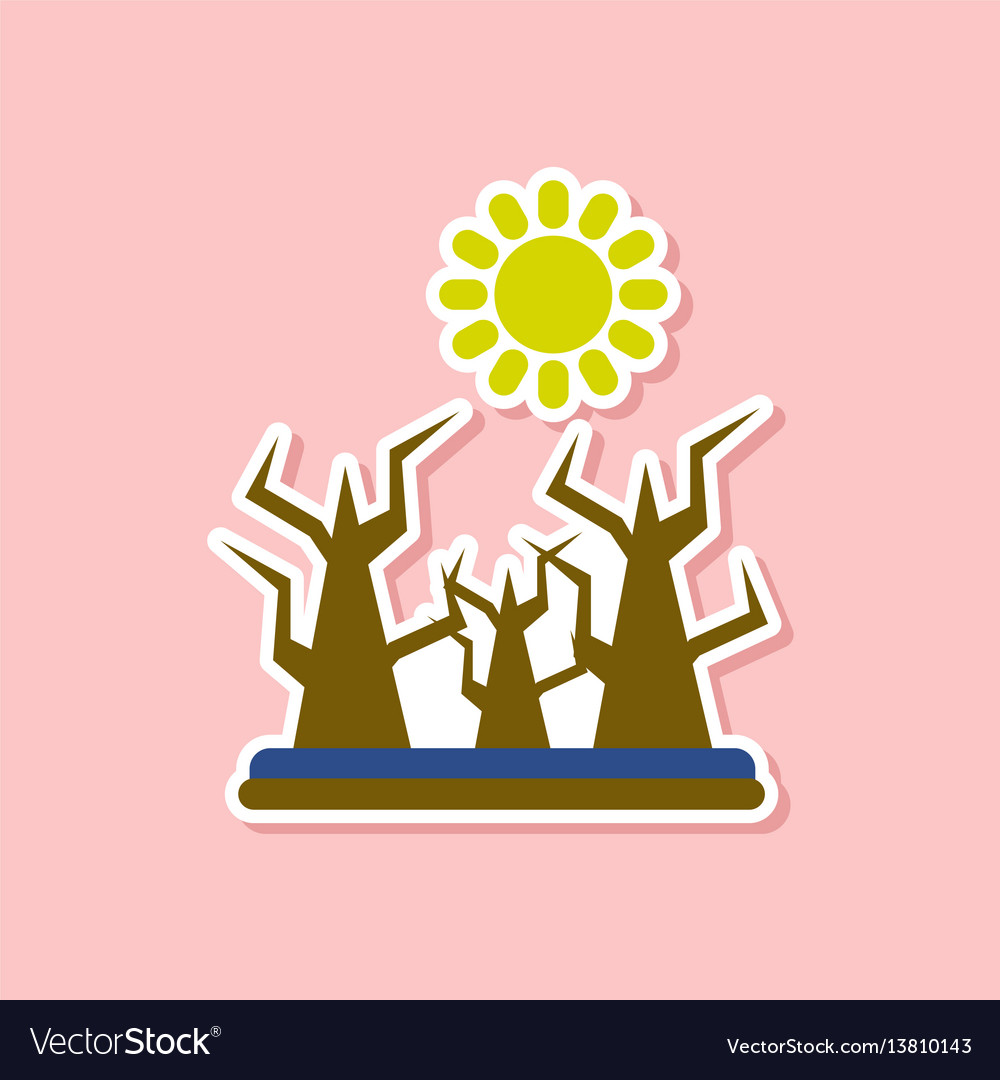 Paper Sticker On Stylish Background Of Nature Vector Image