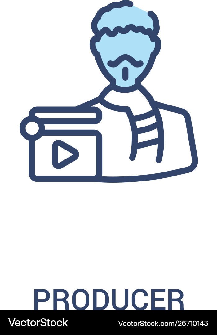 Producer concept 2 colored icon simple line Vector Image