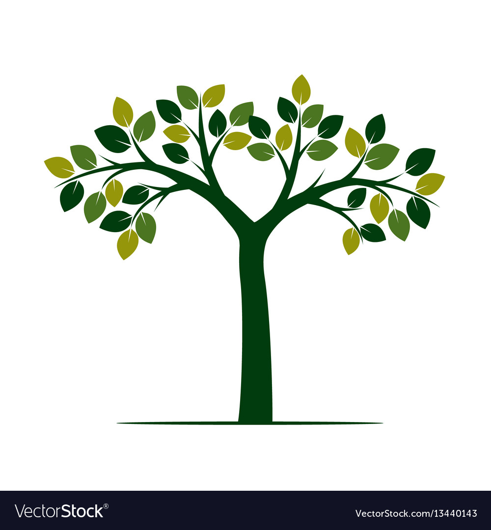 Shape green tree Royalty Free Vector Image - VectorStock